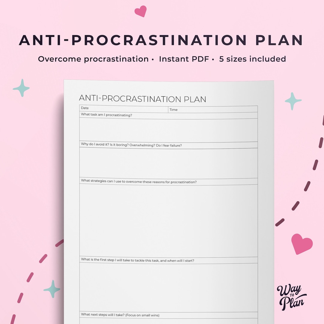 Anti-procrastination Planner to Help You Beat Procrastionation and Get ...
