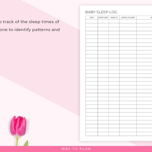 Baby Sleep Log, Baby Sleep Tracker to Keep Track of Your Little One's ...