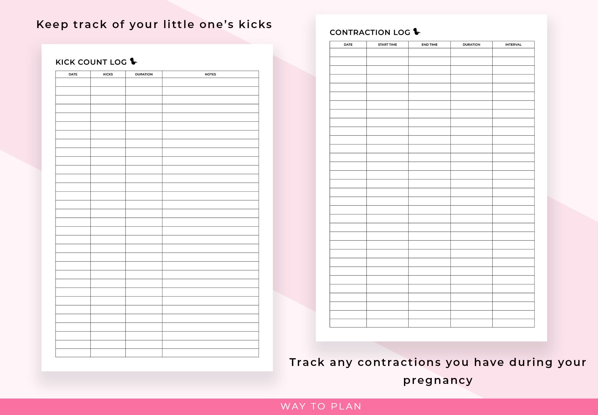 Pregnancy Journal Printable. Pregnancy Planner Inserts. Birth Plan ...