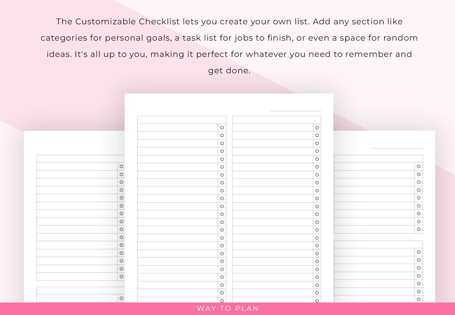 Custom Checklist to Make Your Own Checklists Tailored to Your Needs - Etsy