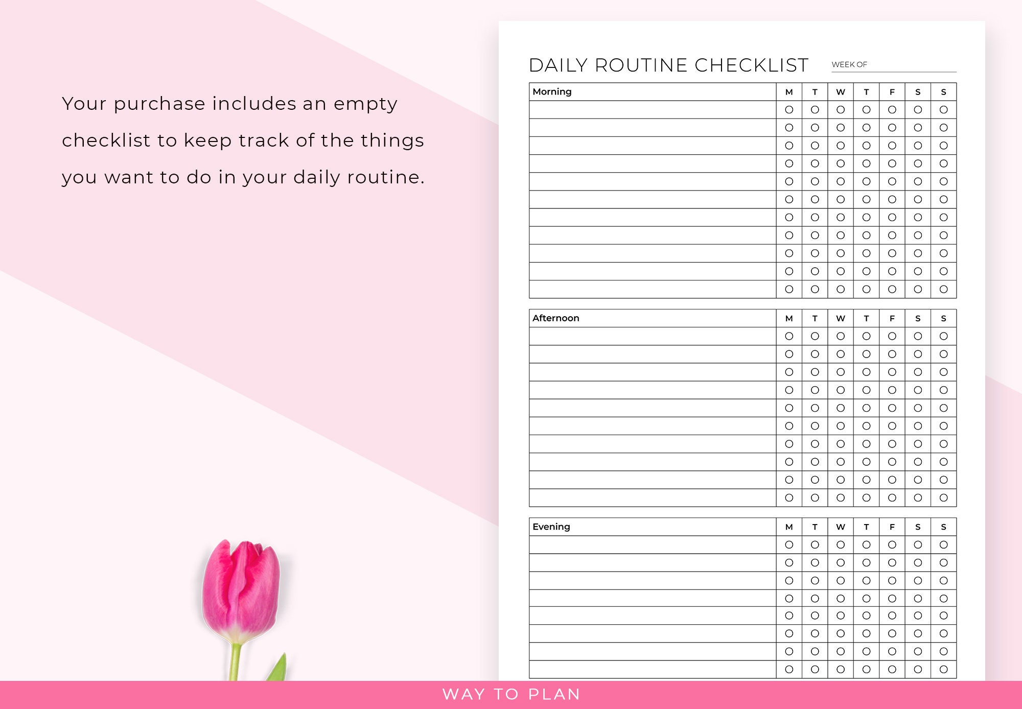 Daily Routine Checklist | Adhd-friendly Printable Planner to Stay on ...