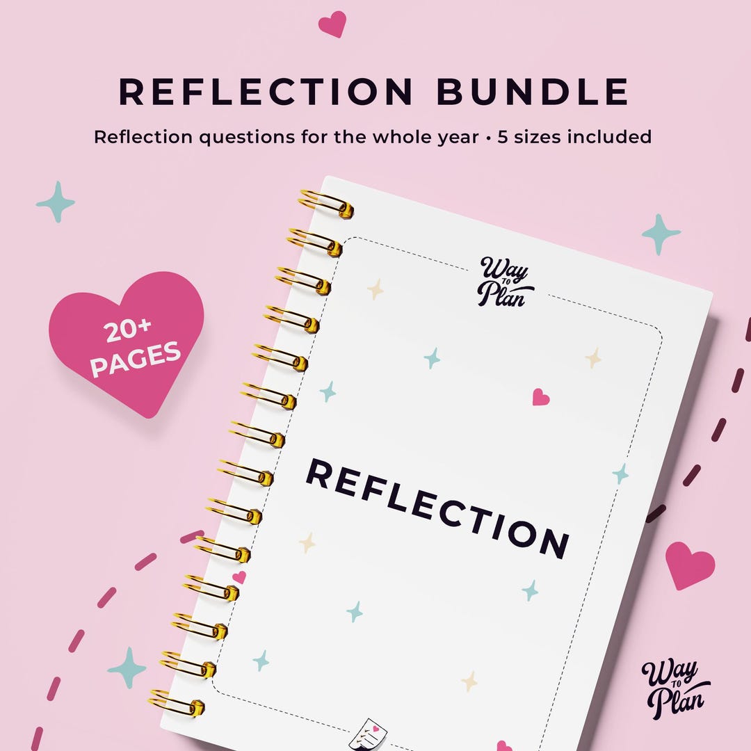Daily Reflection Printable. Weekly Monthly Reflection Journal Pages ...