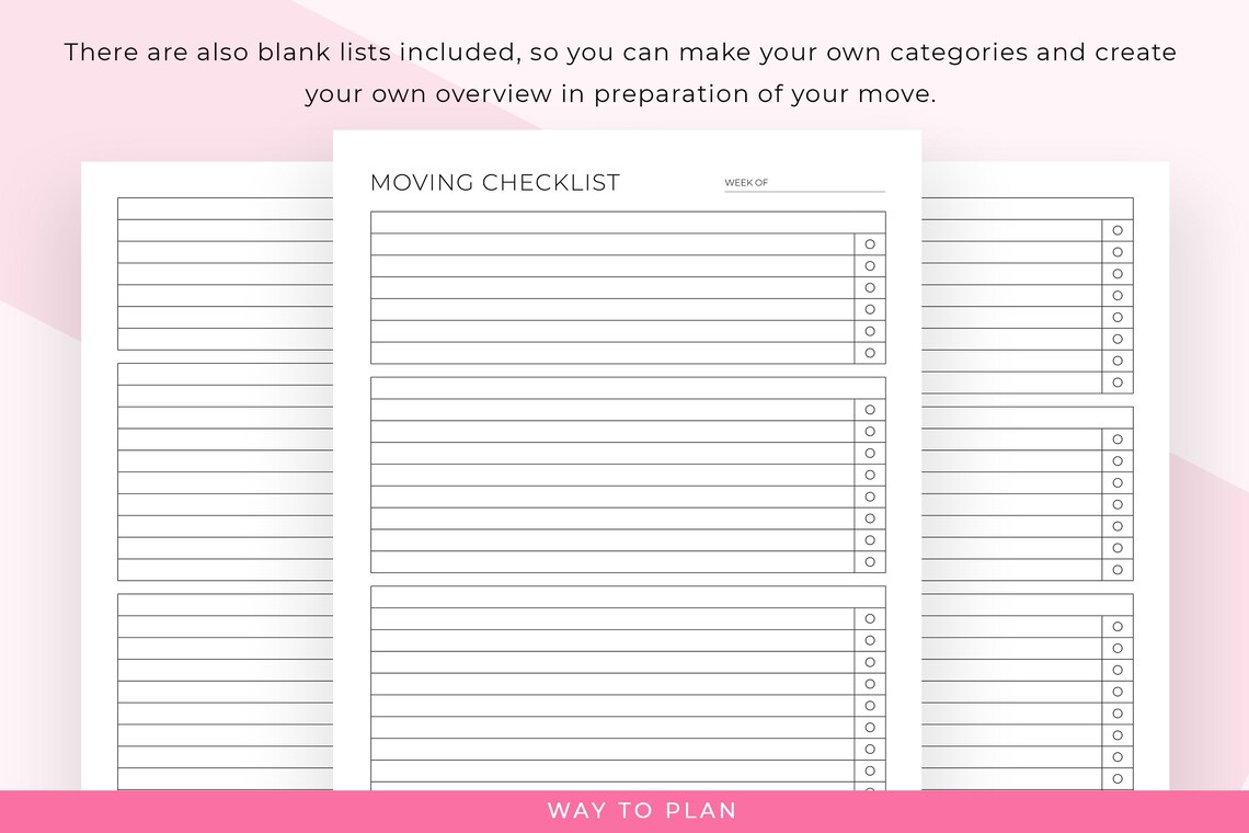 Moving Checklist to Help You Prepare for Your Upcoming Move - Etsy