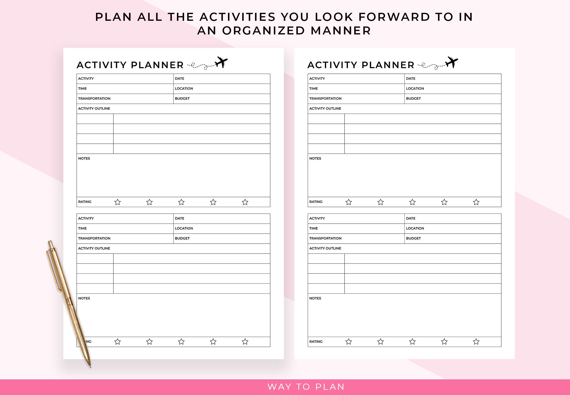 Travel Planner. Vacation Packing List and Itinerary. Travel Journal ...