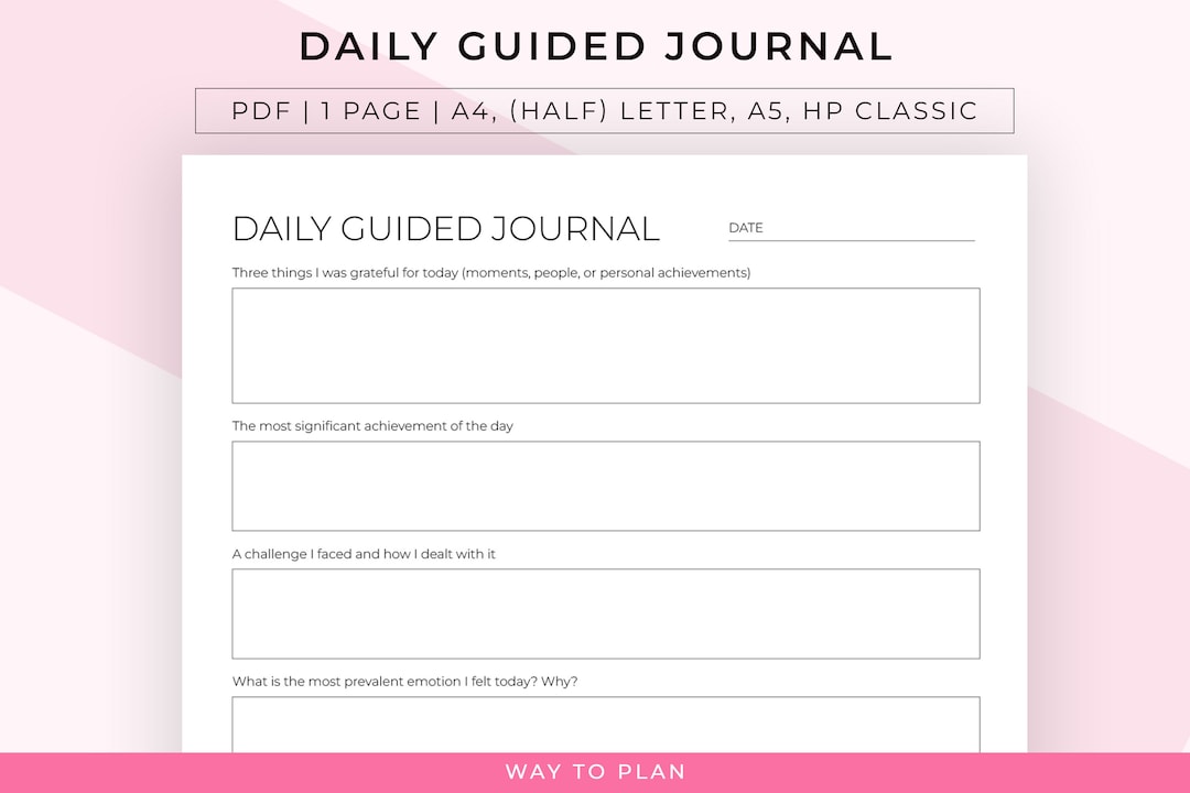 Daily Guided Journal to Reflect on and Process Your Days for a Clear ...