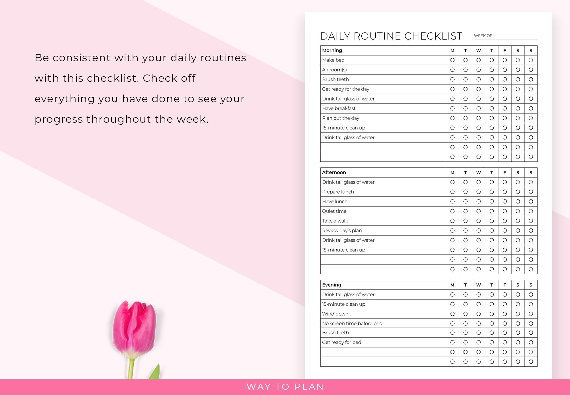 Daily Routine Checklist | Adhd-friendly Printable Planner to Stay on ...