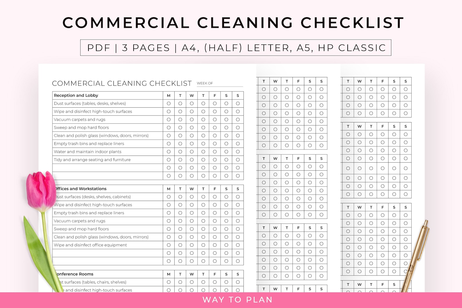 Commercial Cleaning Checklist - Cleaning Checklist, Office Cleaning ...