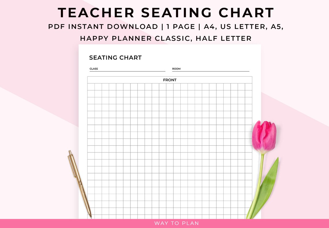 Teacher Seating Chart Template. Table Seating Plan Classroom. Student ...