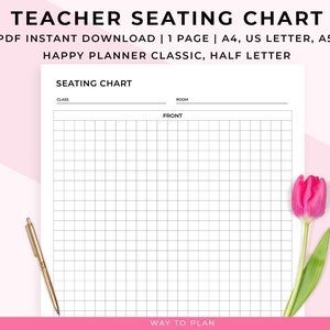 Teacher Seating Chart Template. Table Seating Plan Classroom. Student ...