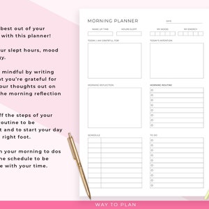 Morning and Evening Routine Bundle. Daily Routine Printable Journal ...