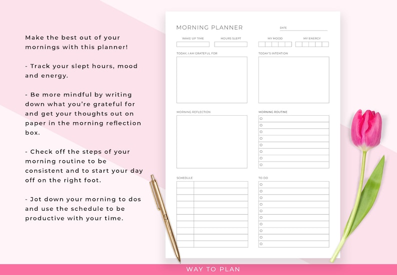 Morning and Evening Routine Bundle. Daily Routine Printable Journal ...