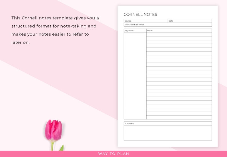 Cornell Notes to Organize Your Note-taking and Make Efficient Notes to ...
