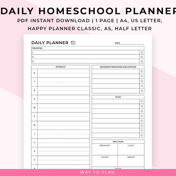 Homeschool Checklist - Etsy