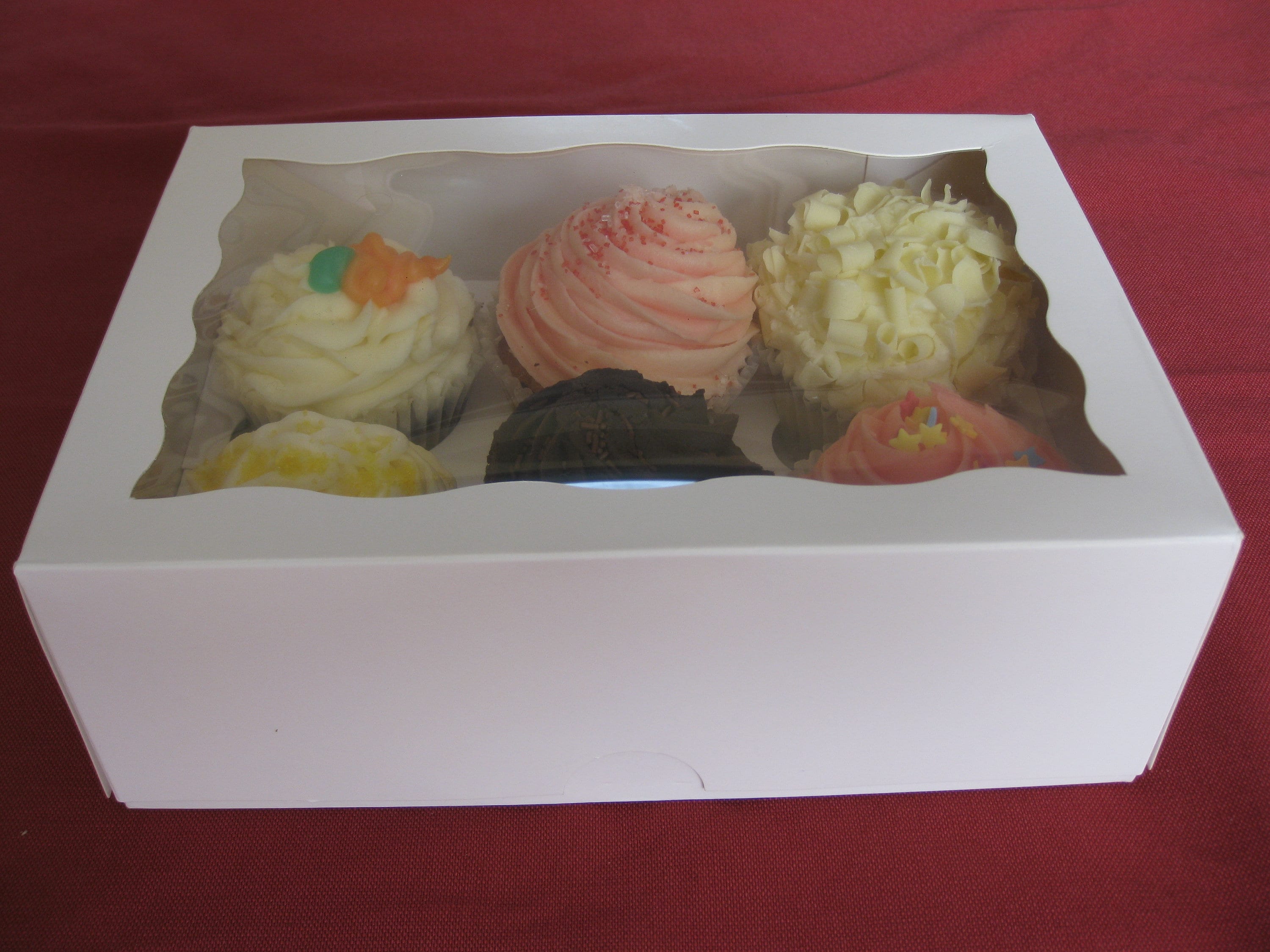 10 X White Boxes for 6 Cakes/cupcakes/muffins - Perfect for Gifts ...