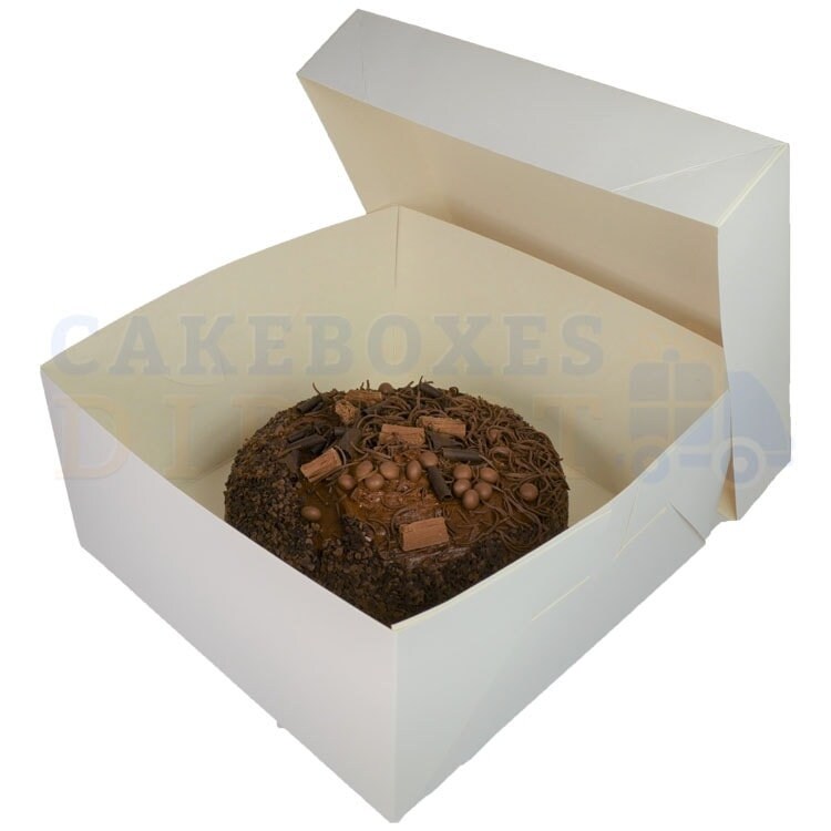 10 of 8 X 8 X 6 White Folding 2 Piece Cake Box 203 X 203 X 152mm - Etsy