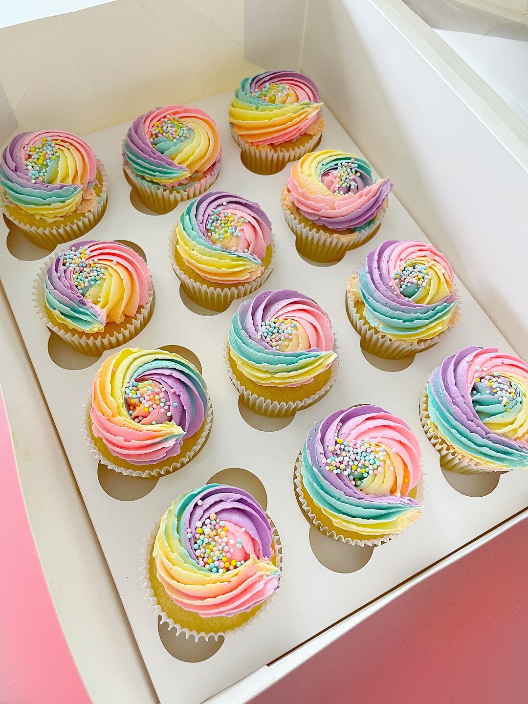 PASTEL RAINBOW CUPCAKES - Etsy