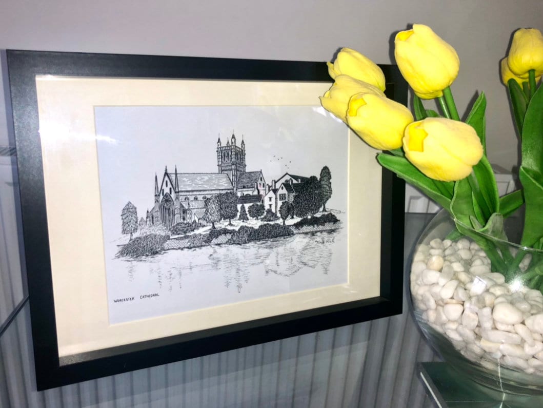 Worcester Cathedral - London Pen & Ink Drawing. Available in Various ...