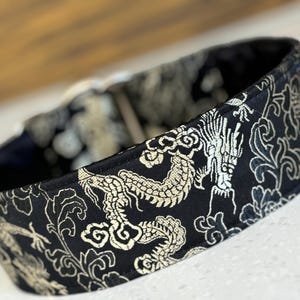 Martingale Collar, Golden Dragon, Dog Collar, Sighthound Collar, Galgo ...