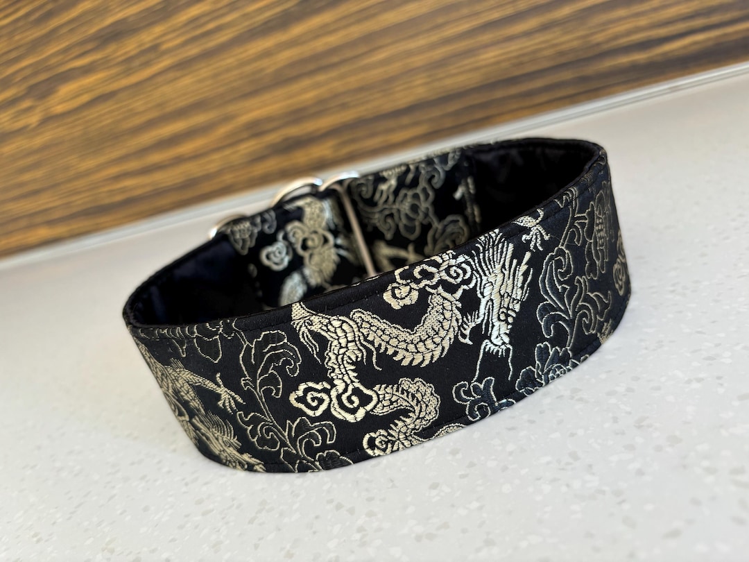 Martingale Collar, Golden Dragon, Dog Collar, Sighthound Collar, Galgo ...
