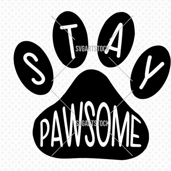 Pawsome Svg - Etsy