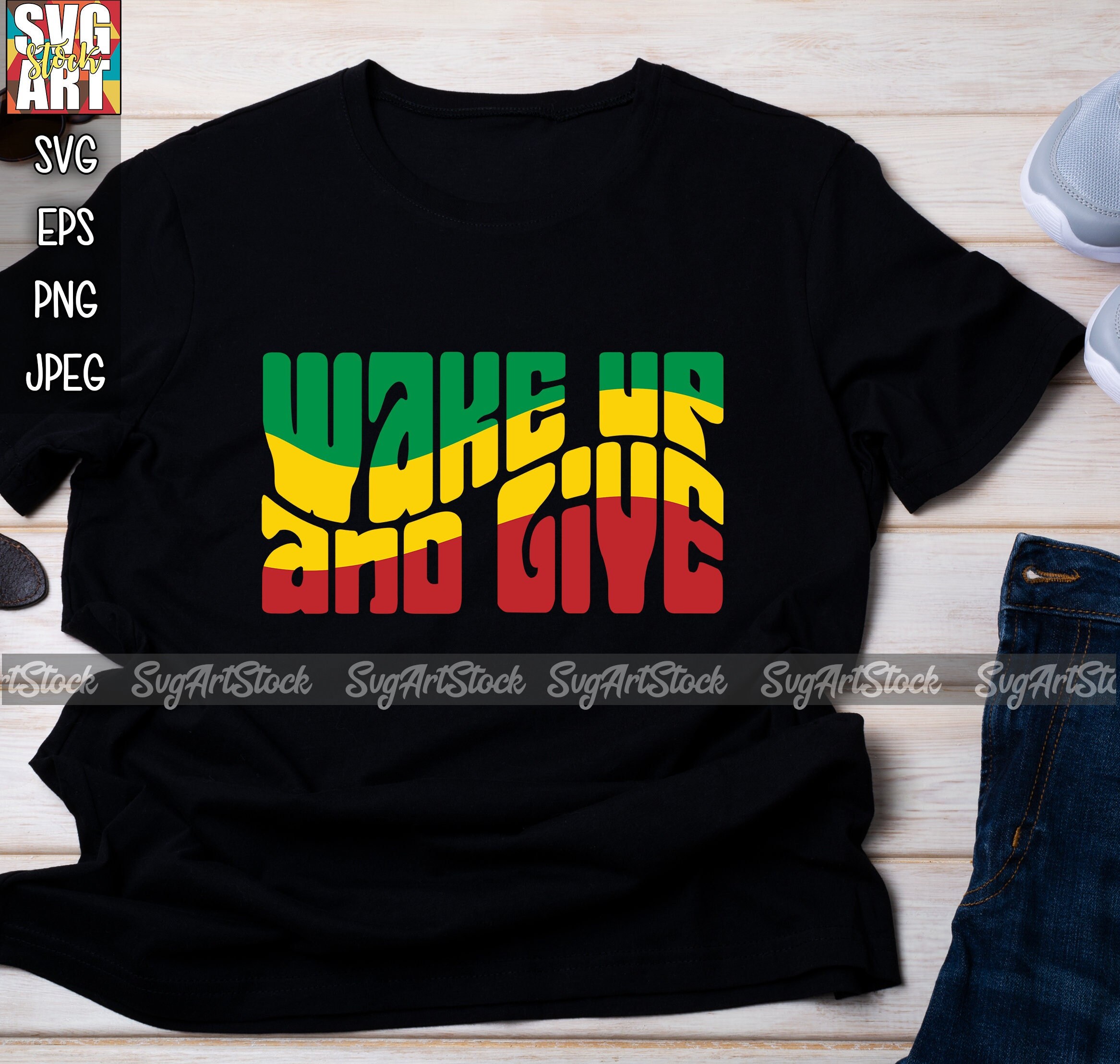 Wake up and Live SVG Design Rasta Svgone Love Reggae - Etsy