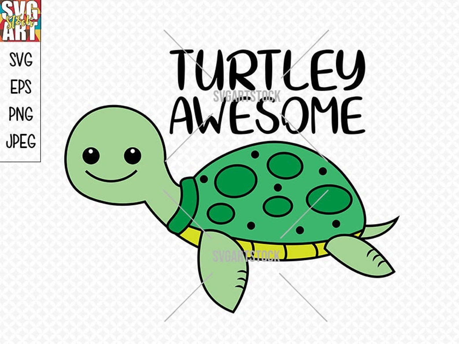 Turtley Awesome Funny Svg Vector Digital Clipart - Etsy
