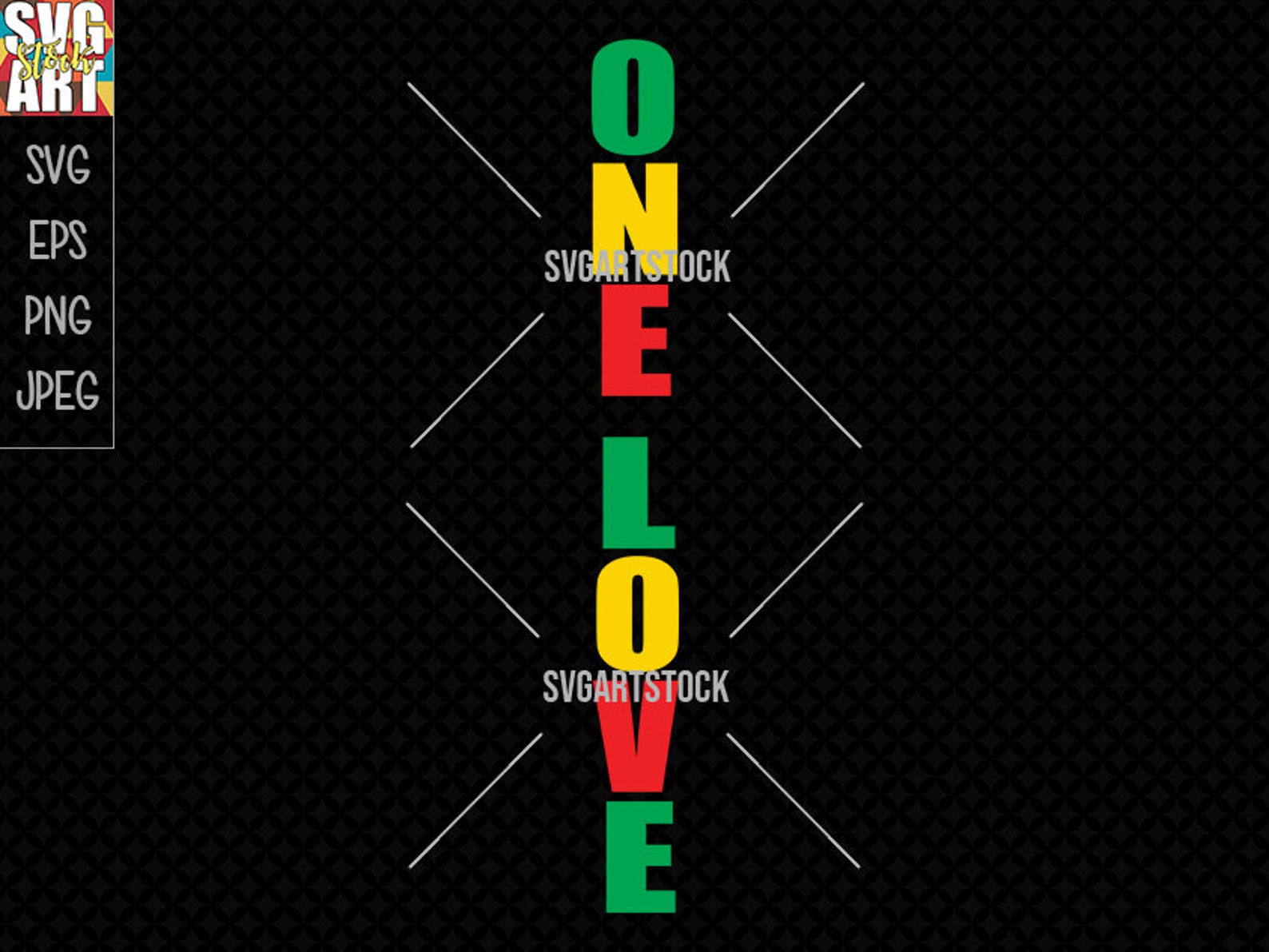 One Love Rasta Svg Vector Digital Clipart T-shirt | Etsy