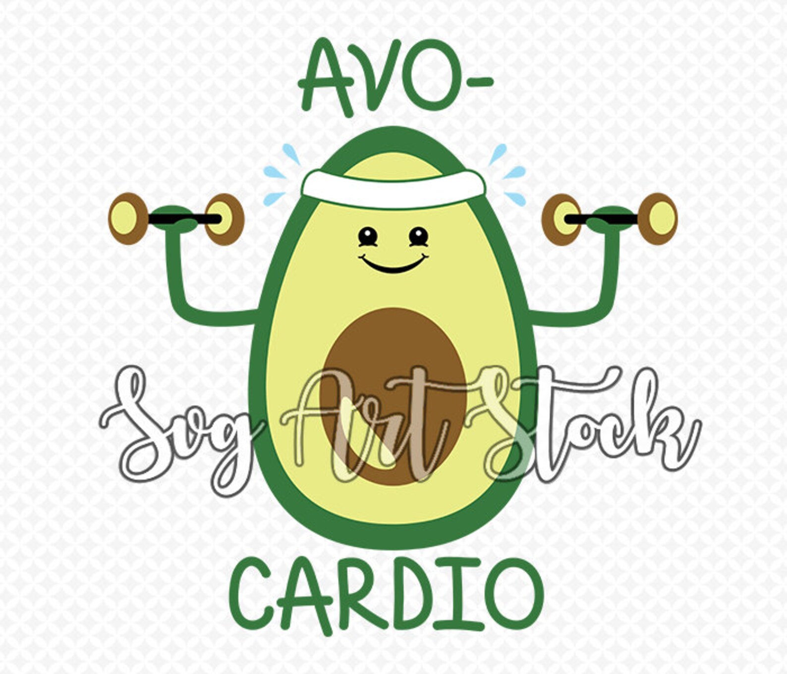 Avo Cardio SVG Avocado Svg Gym T-shirt Design Funny Fitness - Etsy