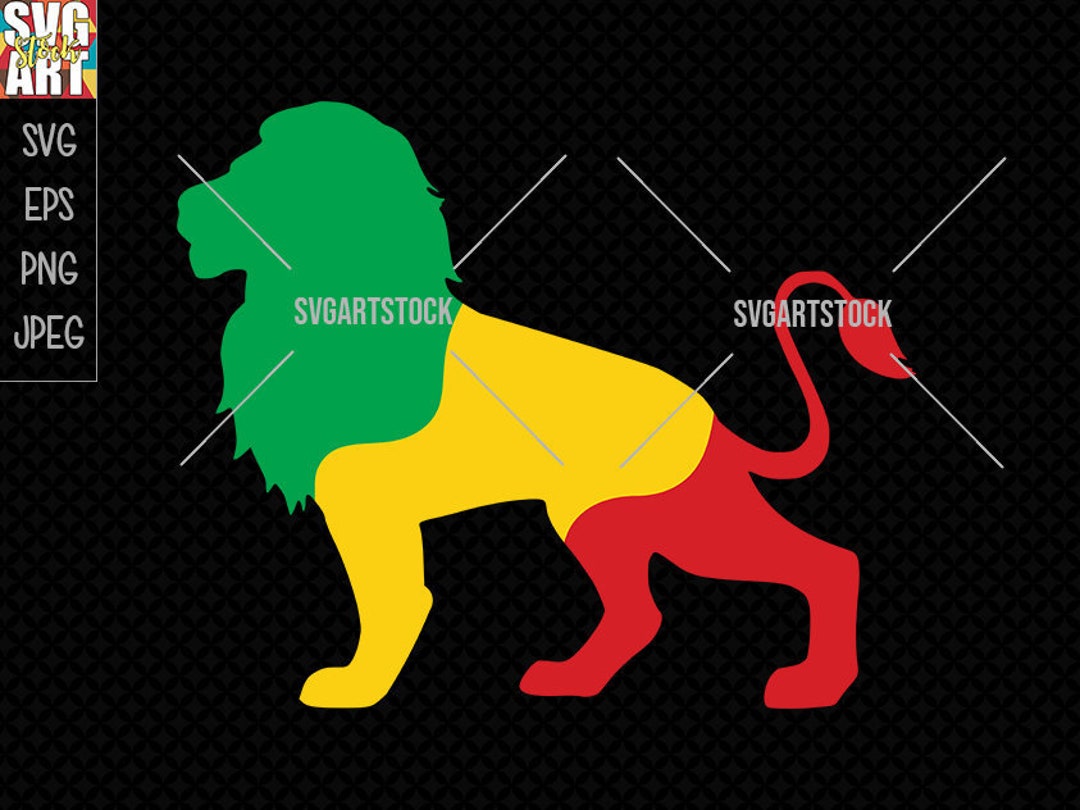 Rasta Lion SVG Design Digital Download for Crafters, T-shirt Design ...