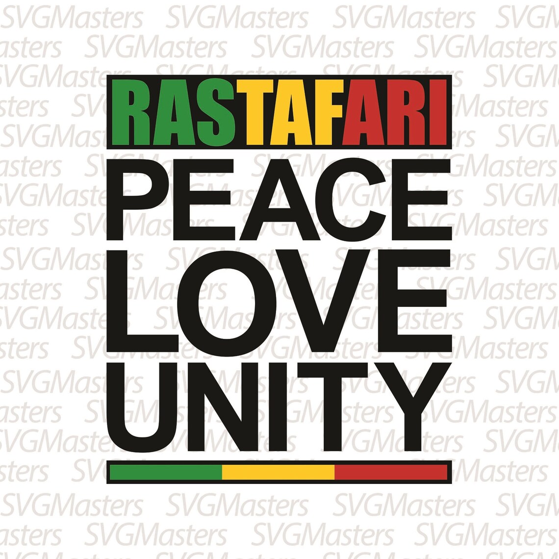 Peace Love & Unity Svg Rasta Vector Digital Clipart | Etsy