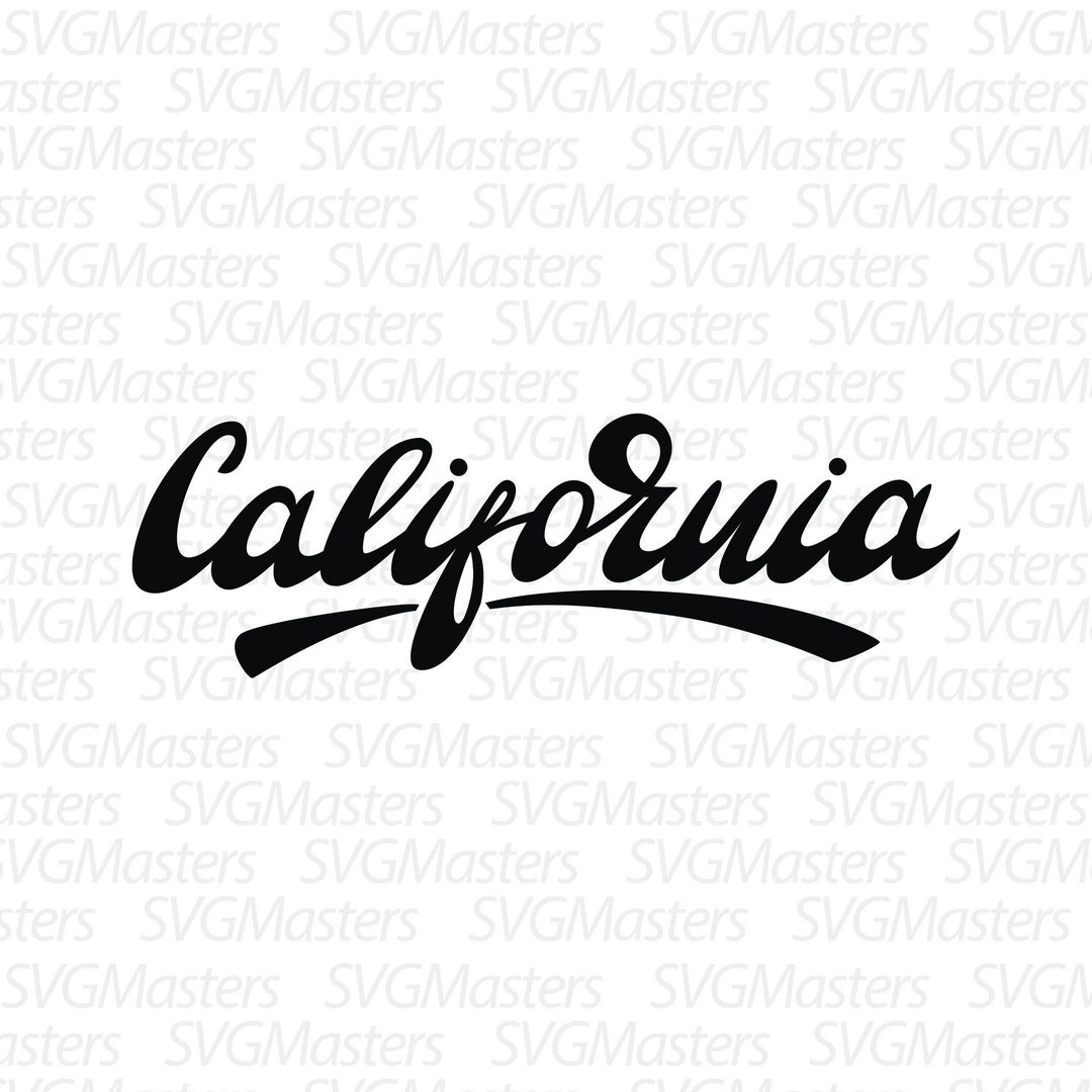 California SVG Design Cali Svg, Digital Clipart, Travel Svg, T-shirt ...