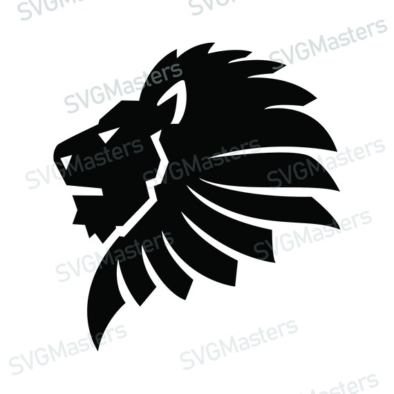 Mighty Lion svg lion vector digital clipart for design or | Etsy