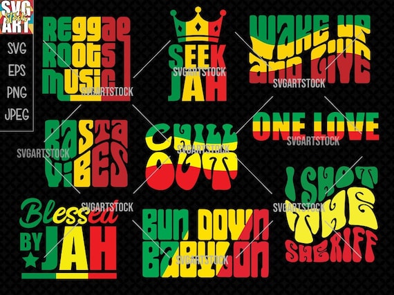 Rasta SVG Bundle Reggae Music One Love Svg Digital Clipart | Etsy UK