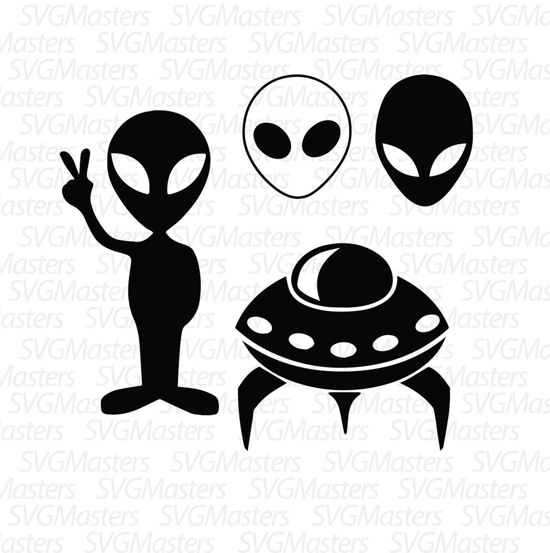 Alien SVG Pack, Ufo Vector, Digital Clipart , Alien Svg, Cricut Svg ...