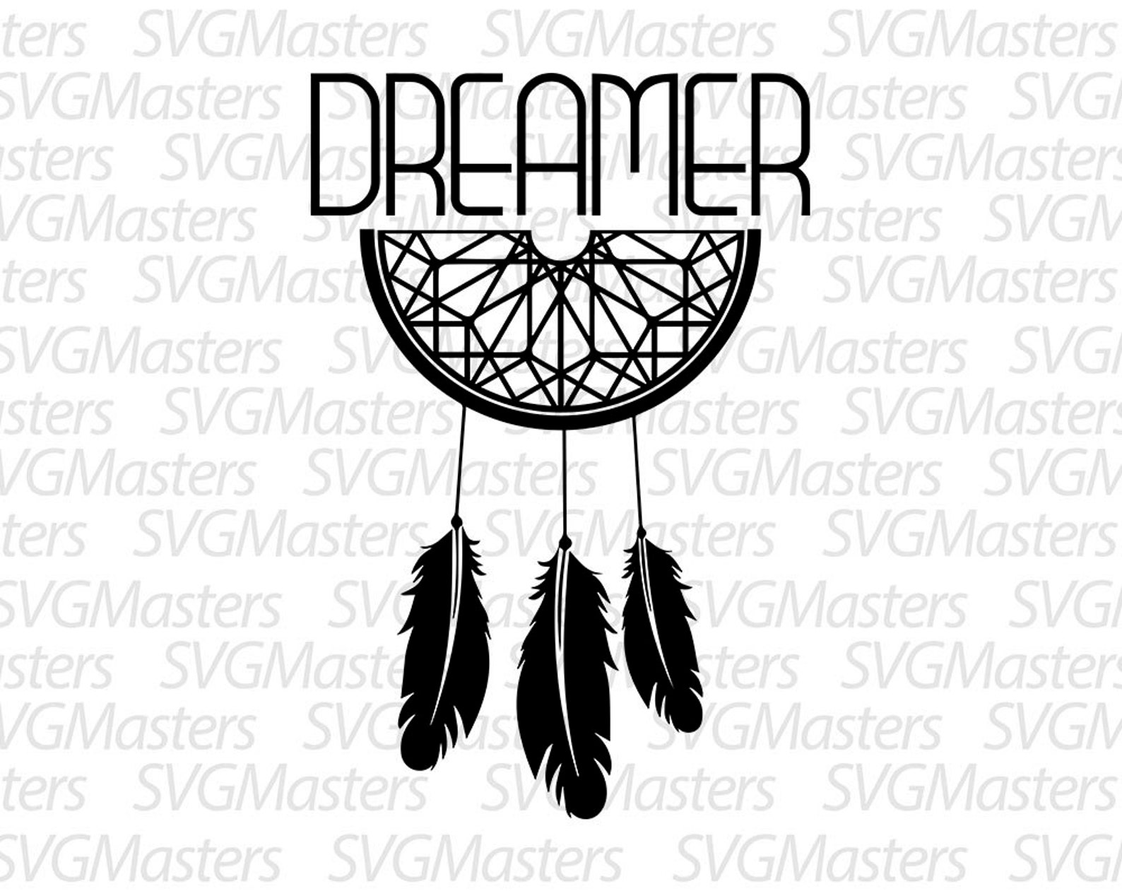 Dreamer SVG Design Dream Catcher Vector Digital Clipart | Etsy