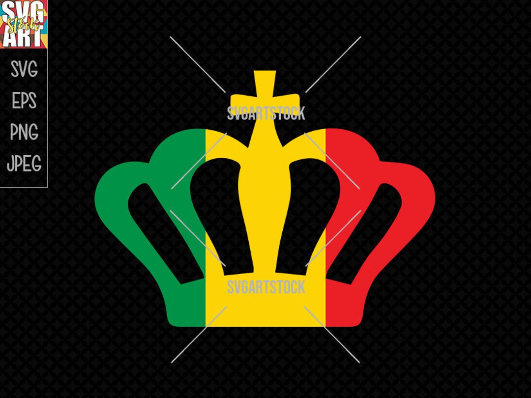 Rasta Crown - Svg - Vector - Rastafari Digital Clipart, T-shirt Design ...