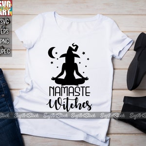 Namaste Witches - Funny Svg - Yoga, Halloween Vector - Digital Clipart ...