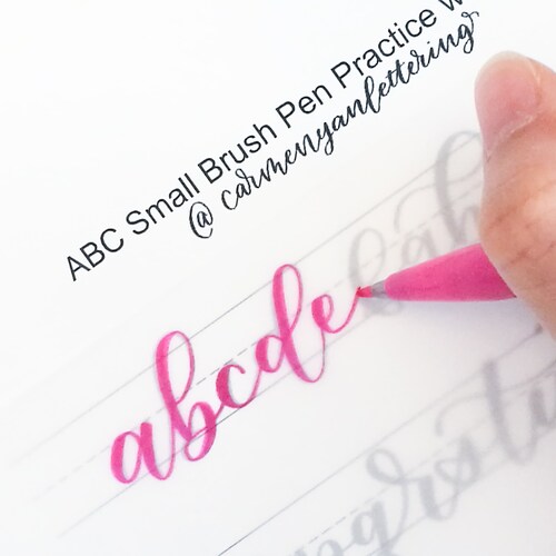 Bouncy Lettering Lowercase Printable carmen Yan Lettering | Etsy