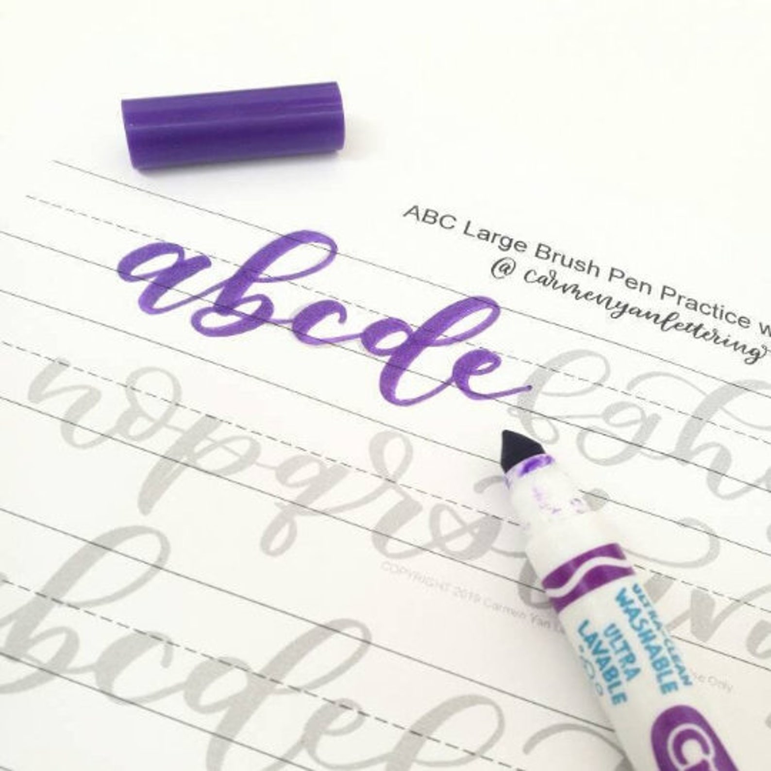 Bouncy Lettering Lowercase Printable carmen Yan Lettering | Etsy