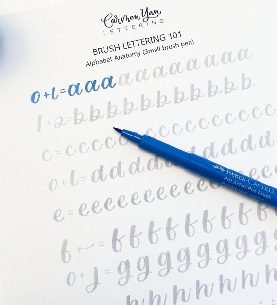 Brush Pen lettering 101 | Etsy