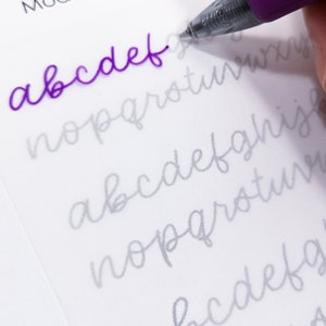 Modern Cursive Abc Worksheet Printable - Etsy