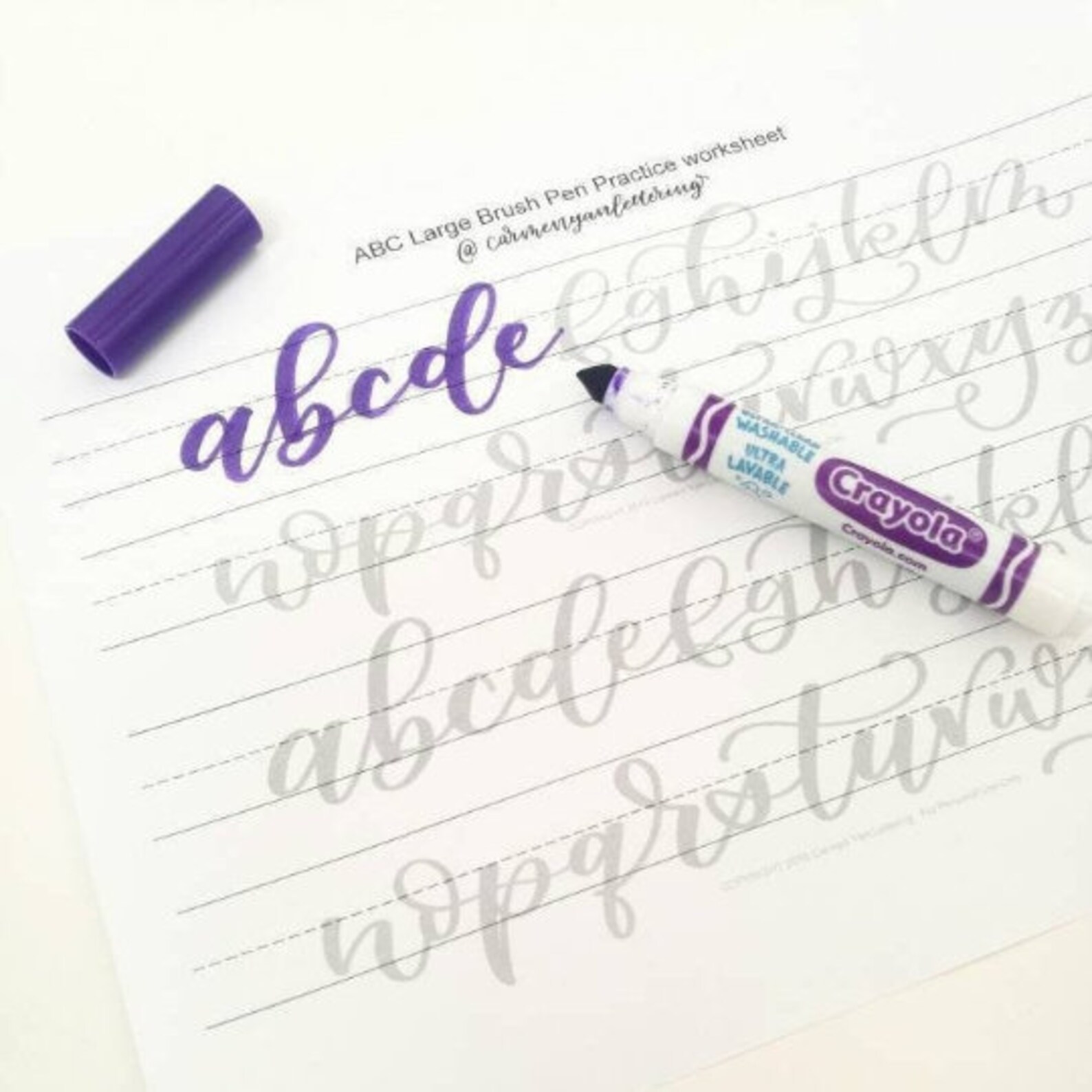 Bouncy Lettering Lowercase Printable carmen Yan Lettering | Etsy