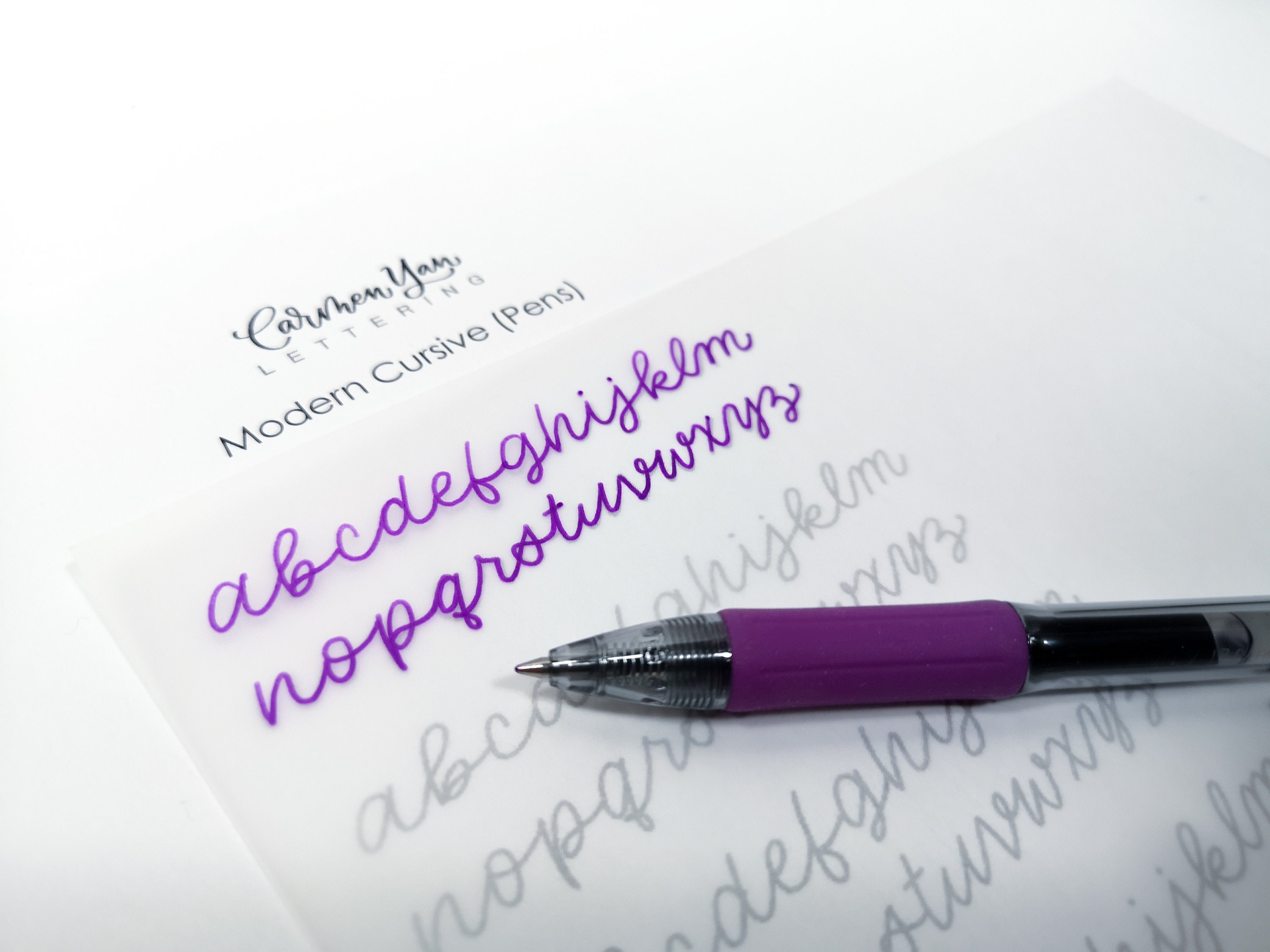 Modern Cursive Abc Worksheet Printable - Etsy