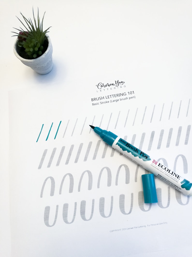 Brush Pen lettering 101 | Etsy