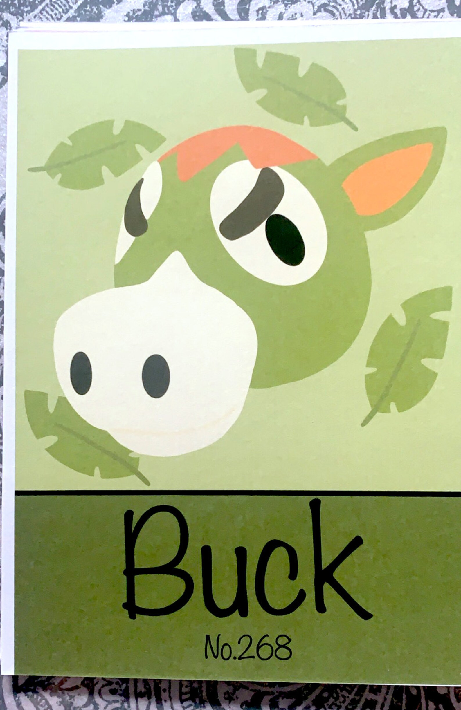 Animal Crossing Buck Character Print | Etsy