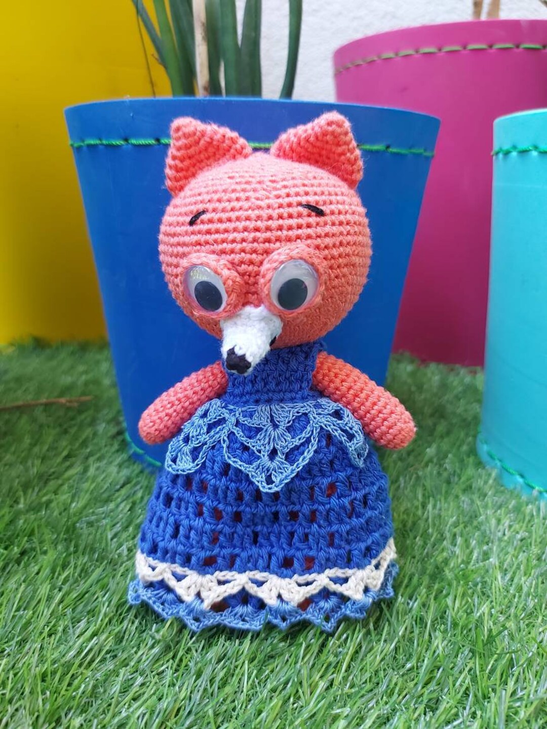 Pretty Foxy Knitted Toy Amigurumi - Etsy