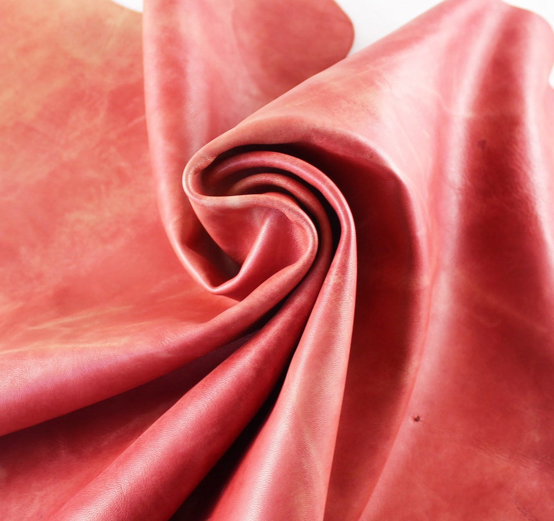 Red Sheep Leather, Nappa Hide, Red Lambskin, ~1mm, Lamb Hide, Leather ...