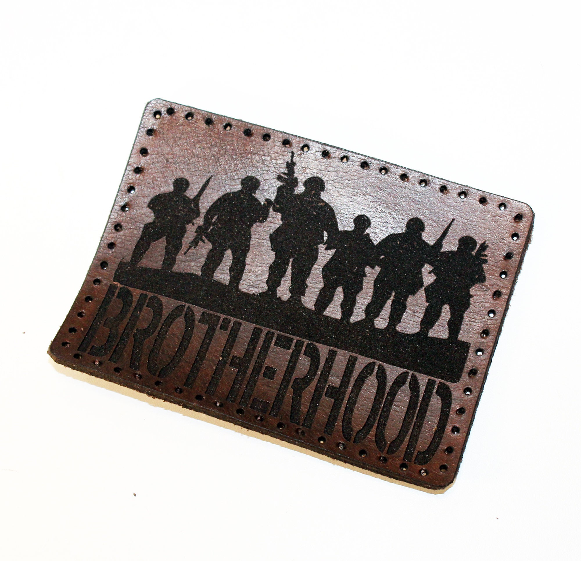 Brotherhood leather patchArmy leather patch Soldier patch | Etsy