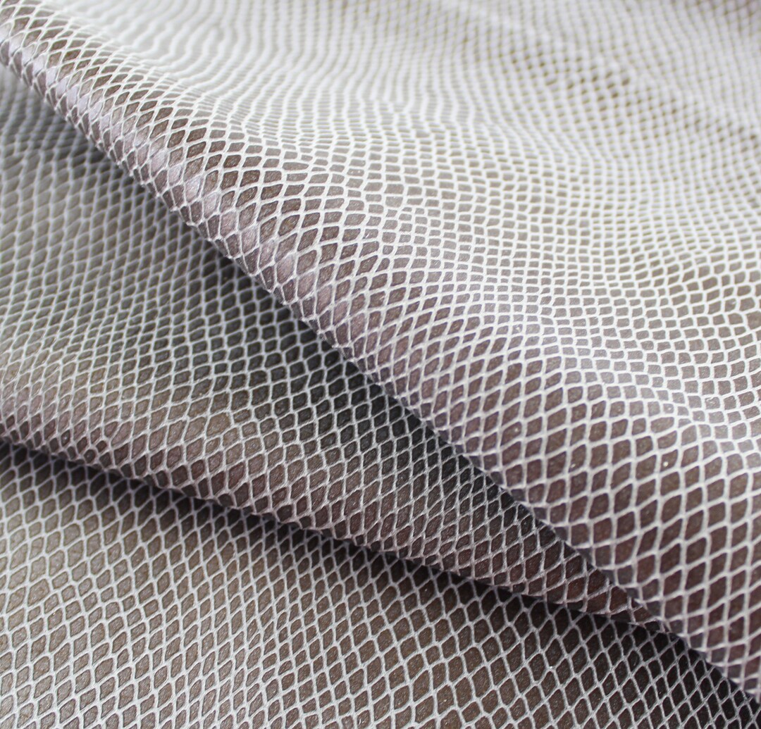 Gray Snake Texture Lambskin Leather: Italian Nappa Hide (~1mm) - Etsy