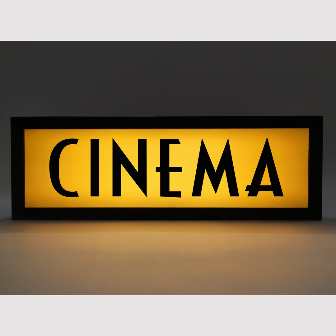 CINEMA - Vintage Style LED Light Signs, Light Box - Usb (40) - Etsy
